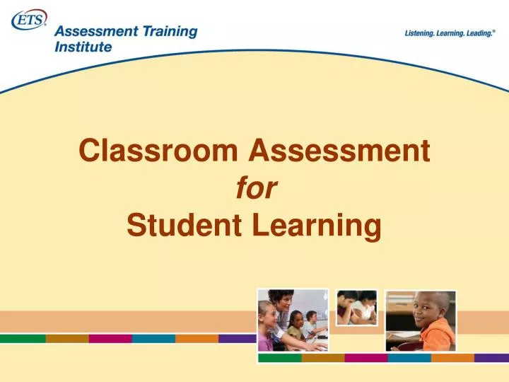 PPT - Classroom Assessment for Student Learning PowerPoint Presentation ...