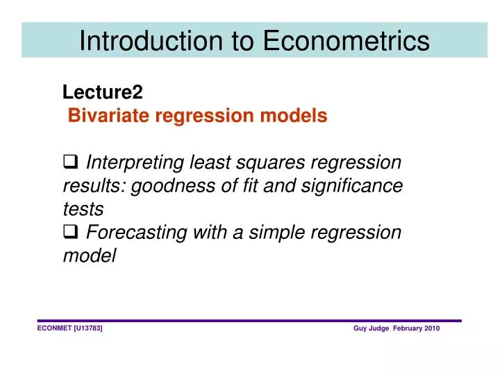 PPT - Introduction to Econometrics PowerPoint Presentation, free ... PPT - Introduction to Econometrics PowerPoint Presentation, free ...