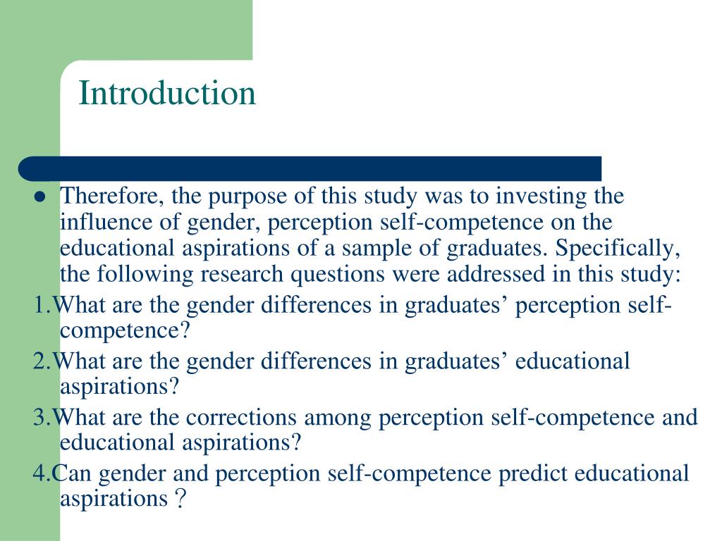 PPT - Implication of Gender and Perception of Self-Competence on ...