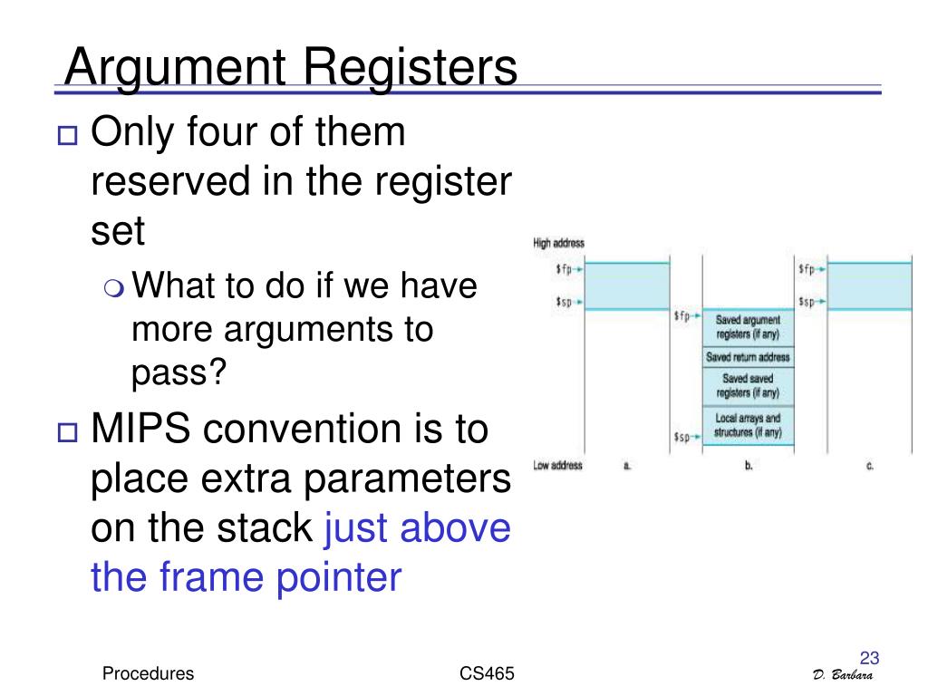 PPT - MIPS ISA: Procedure Calls PowerPoint Presentation, free download ...
