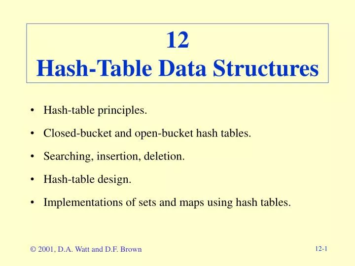 PPT 12 Hash Table Data Structures PowerPoint Presentation Free ppt-12-hash-table-data-structures-powerpoint-presentation-free