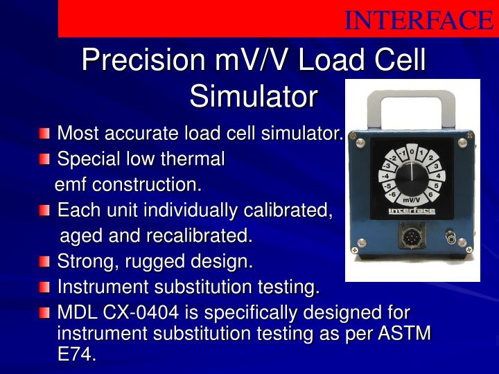 PPT - Interface Gold Standard Calibration System PowerPoint ...