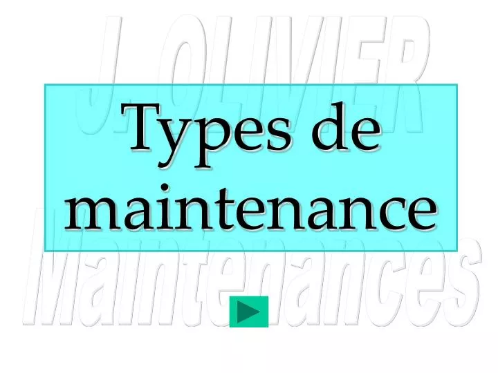 PPT - Types de maintenance PowerPoint Presentation, free download - ID ...