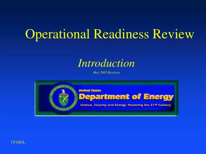 PPT - Operational Readiness Review PowerPoint Presentation, free ...