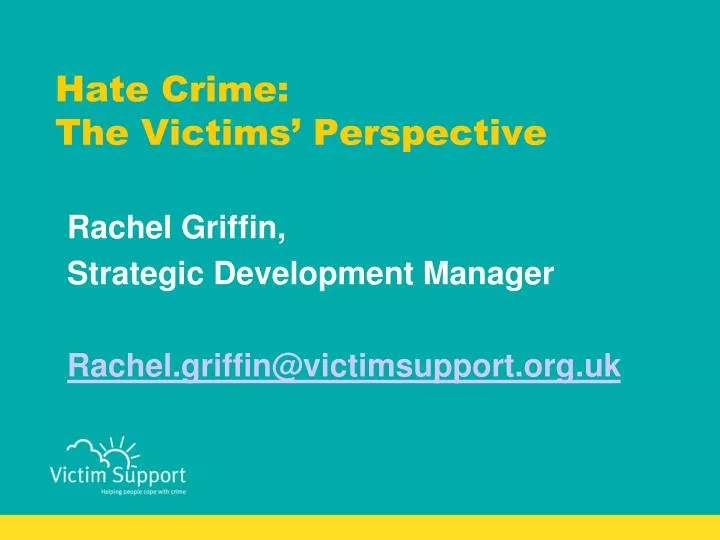 PPT - Hate Crime: The Victims’ Perspective PowerPoint Presentation ...