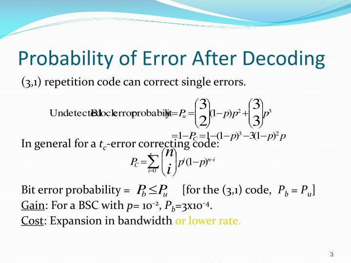 PPT - ERROR CONTROL CODING PowerPoint Presentation - ID:847755