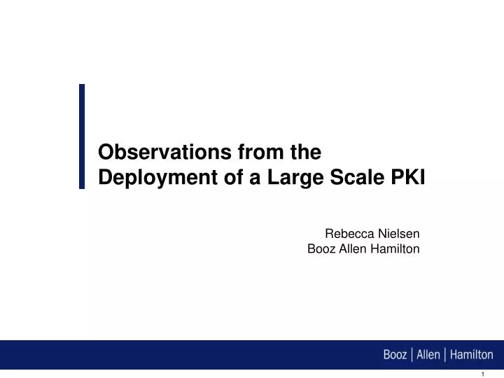 PPT - Rebecca Nielsen Booz Allen Hamilton PowerPoint Presentation, free ...