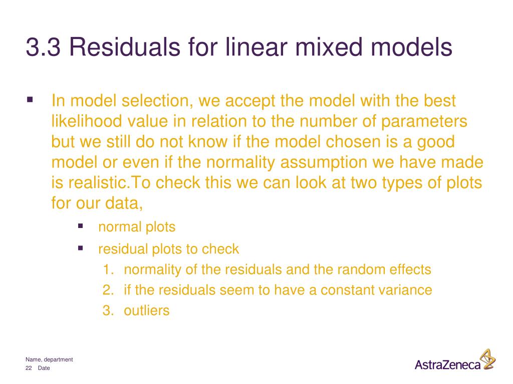 Ppt Lecture 7 Model Checking For Linear Mixed Models For Longitudinal Data Powerpoint