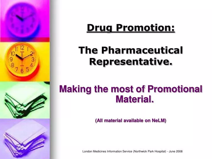 PPT - Drug Promotion: The Pharmaceutical Representative. PowerPoint ...