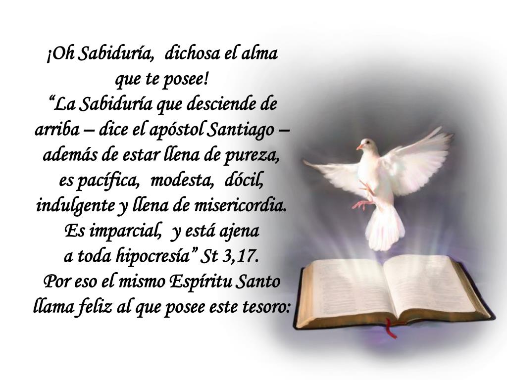 PPT - Don de Sabiduría Septenario al Espíritu Santo para pedir sus ...