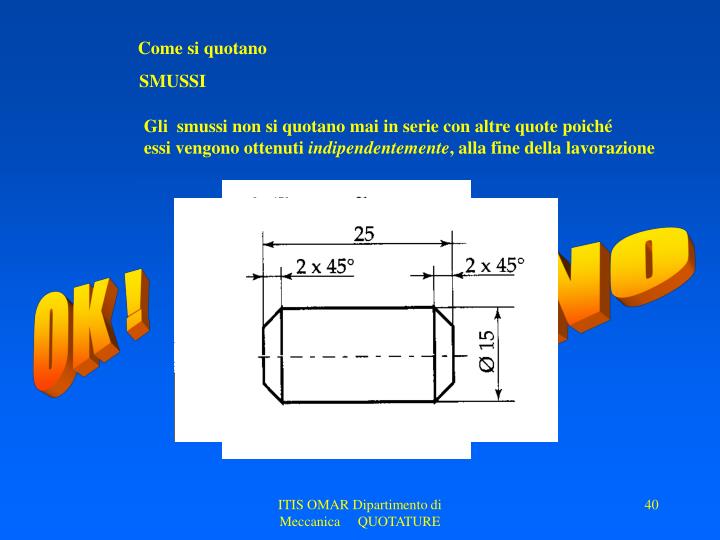PPT - La quotatura costituisce il complesso delle informazioni in un ...