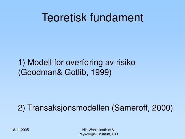 PPT - Småbarn med deprimerte mødre PowerPoint Presentation - ID:850904