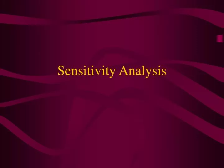 PPT - Sensitivity Analysis PowerPoint Presentation, free download - ID ...