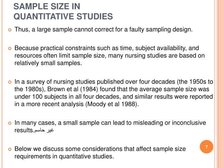 PPT - SAMPLE SIZE IN QUANTITATIVE STUDIES PowerPoint Presentation - ID ...