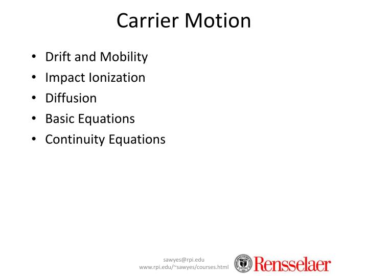 PPT - ECSE-6230 Semiconductor Devices and Models I Lecture 7 PowerPoint ...