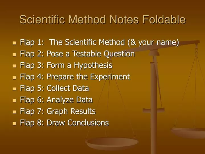 PPT - Scientific Method Notes Foldable PowerPoint Presentation, free ...