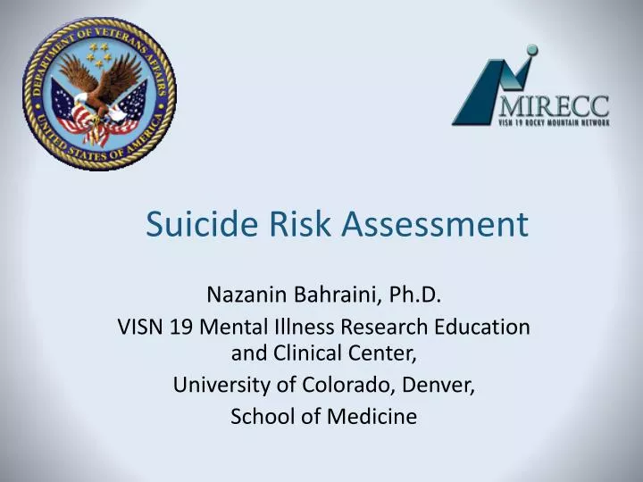 PPT - Suicide Risk Assessment PowerPoint Presentation, free download ...