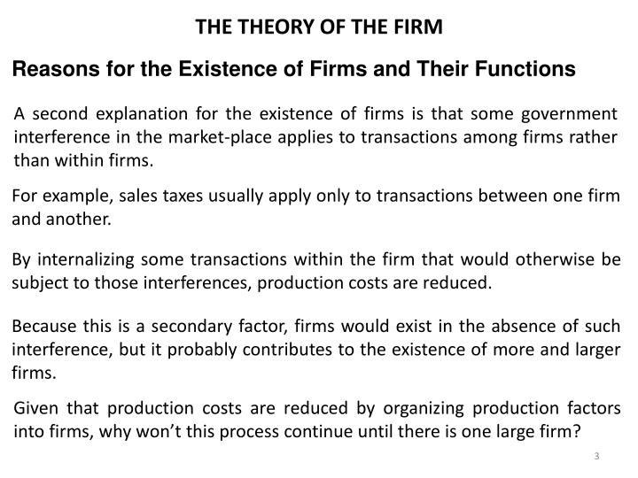 PPT - THE THEORY OF THE FIRM PowerPoint Presentation - ID:853442
