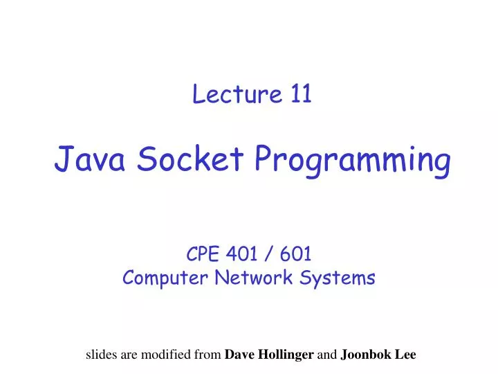 Ppt Lecture 11 Java Socket Programming Powerpoint Presentation Free 3184