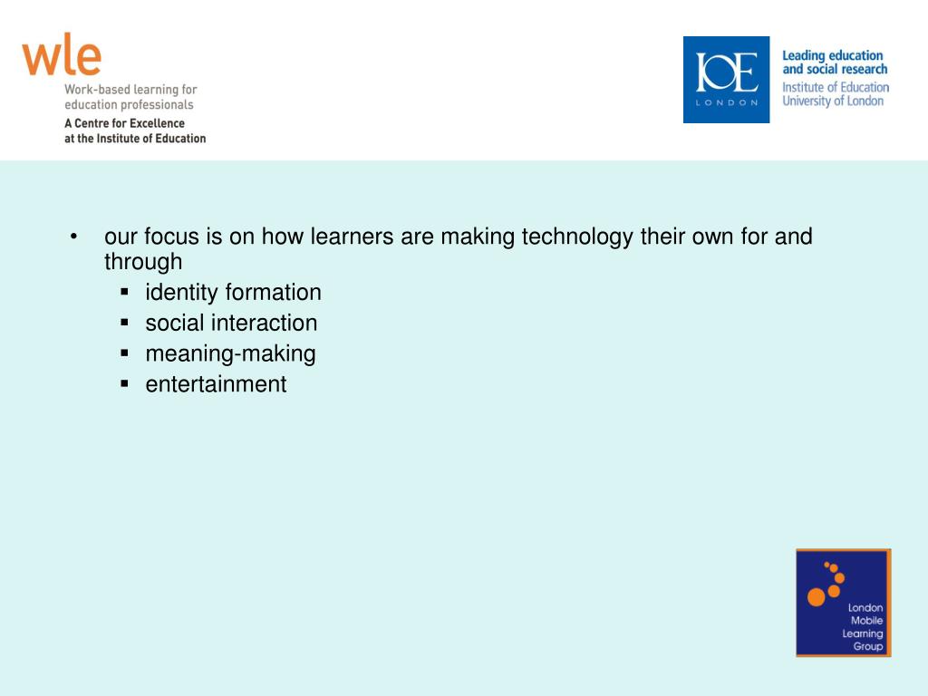 PPT - Pedagogical issues and mobile learning Norbert Pachler Institute of Education, University ...