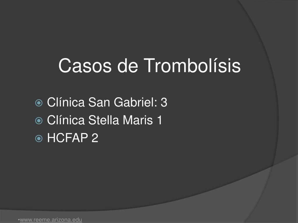 PPT - TROMBOLISIS CEREBRAL en la sala de emergencia PowerPoint ...