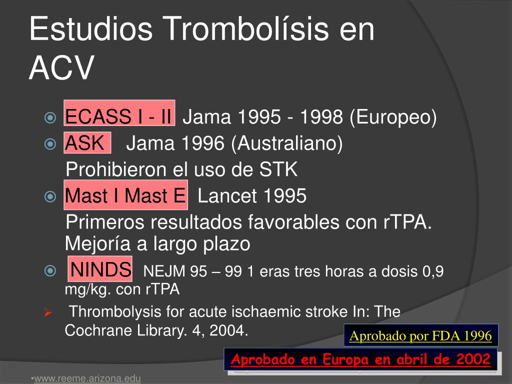 PPT - TROMBOLISIS CEREBRAL en la sala de emergencia PowerPoint ...