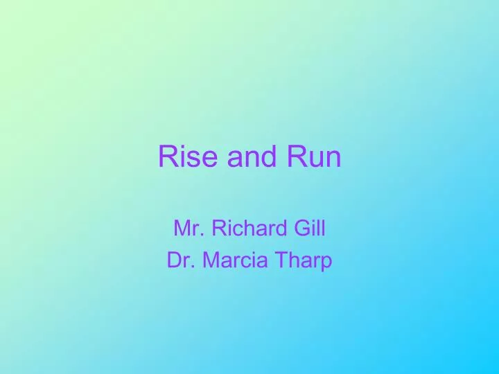 PPT - Rise and Run PowerPoint Presentation, free download - ID:854744