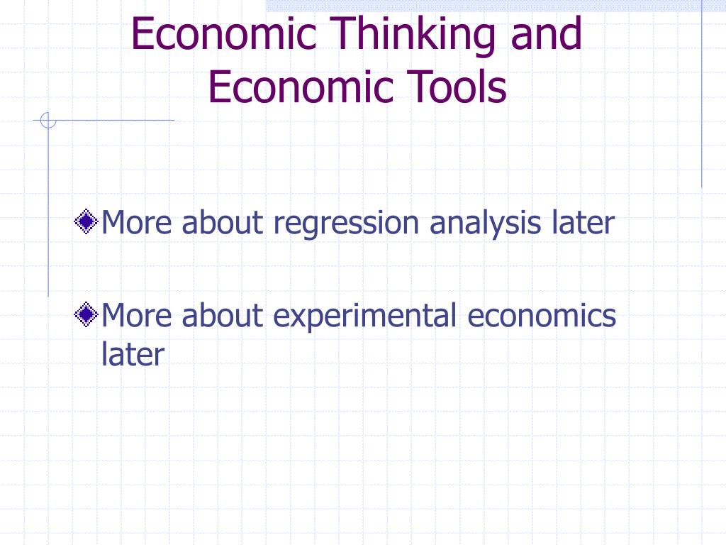 PPT - Economic Thinking and Economic Tools PowerPoint Presentation ...