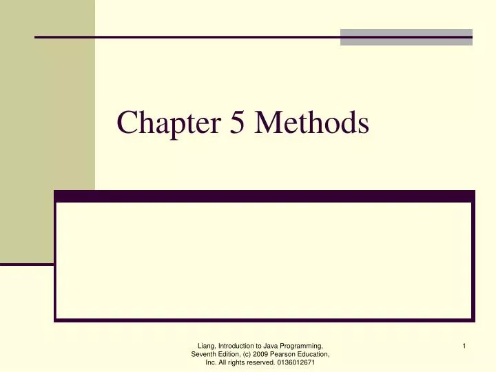 PPT - Chapter 5 Methods PowerPoint Presentation, free download - ID:854815