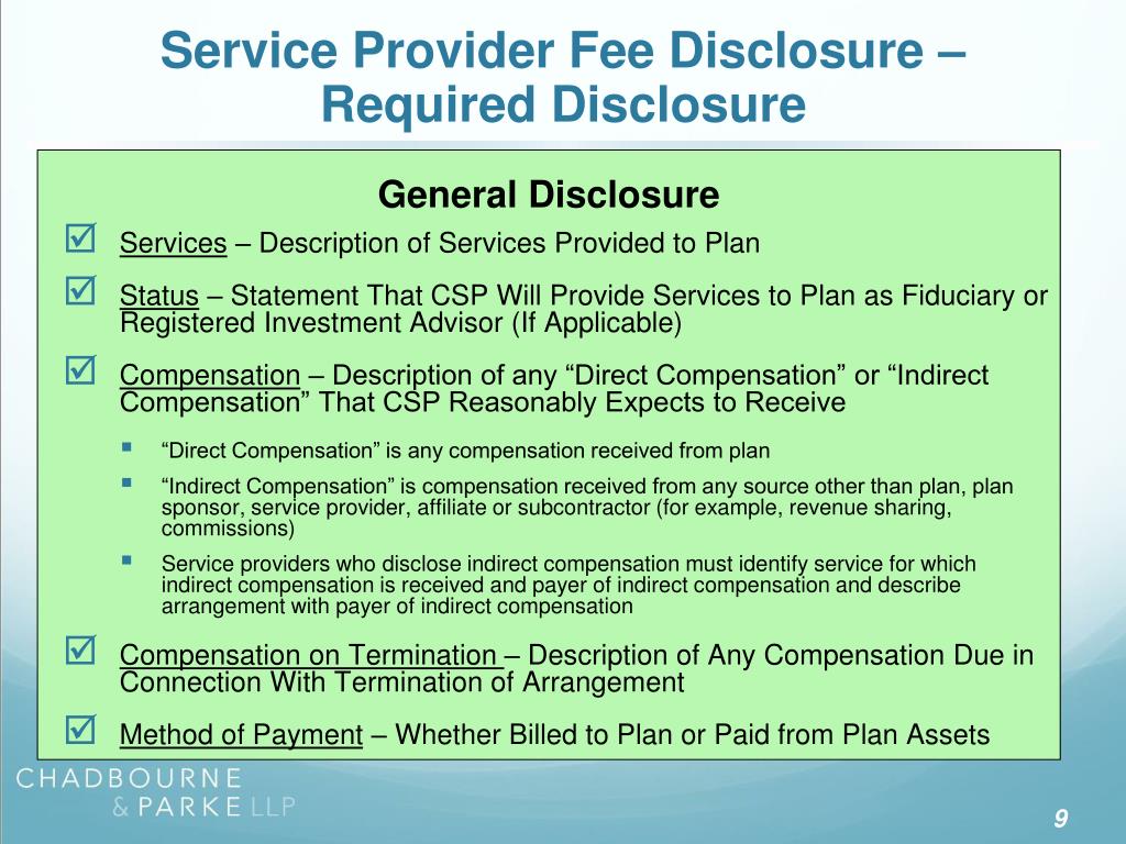 PPT - New Retirement Plan Fee Disclosure Requirements: What You Need to ...
