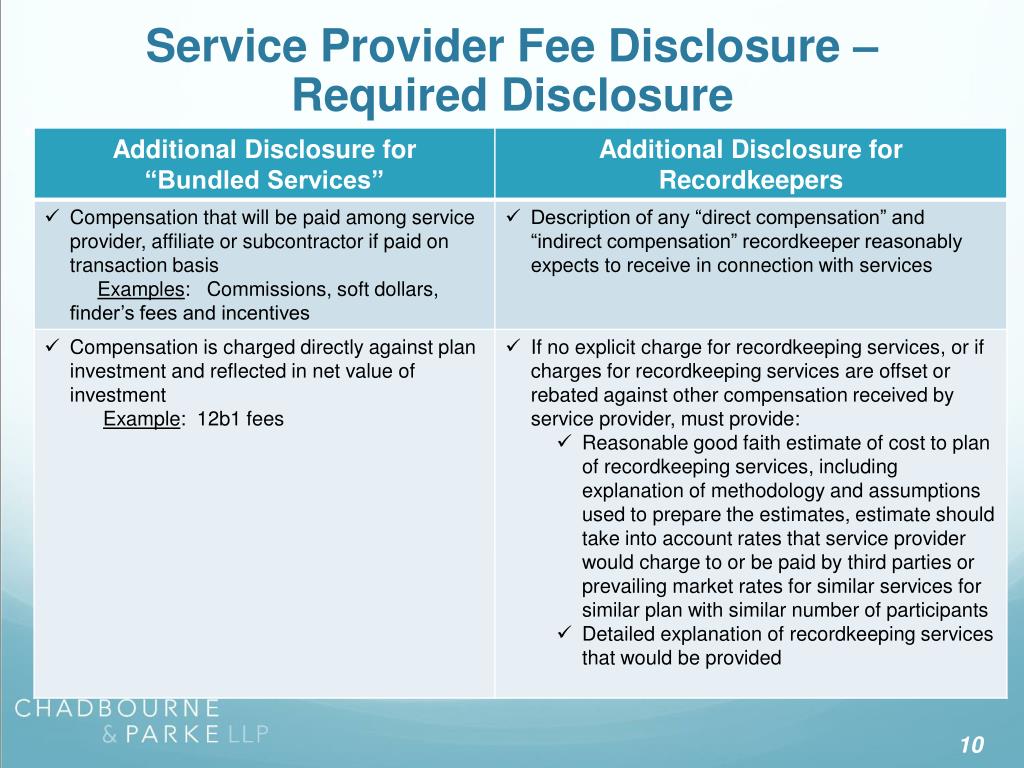 PPT - New Retirement Plan Fee Disclosure Requirements: What You Need to ...