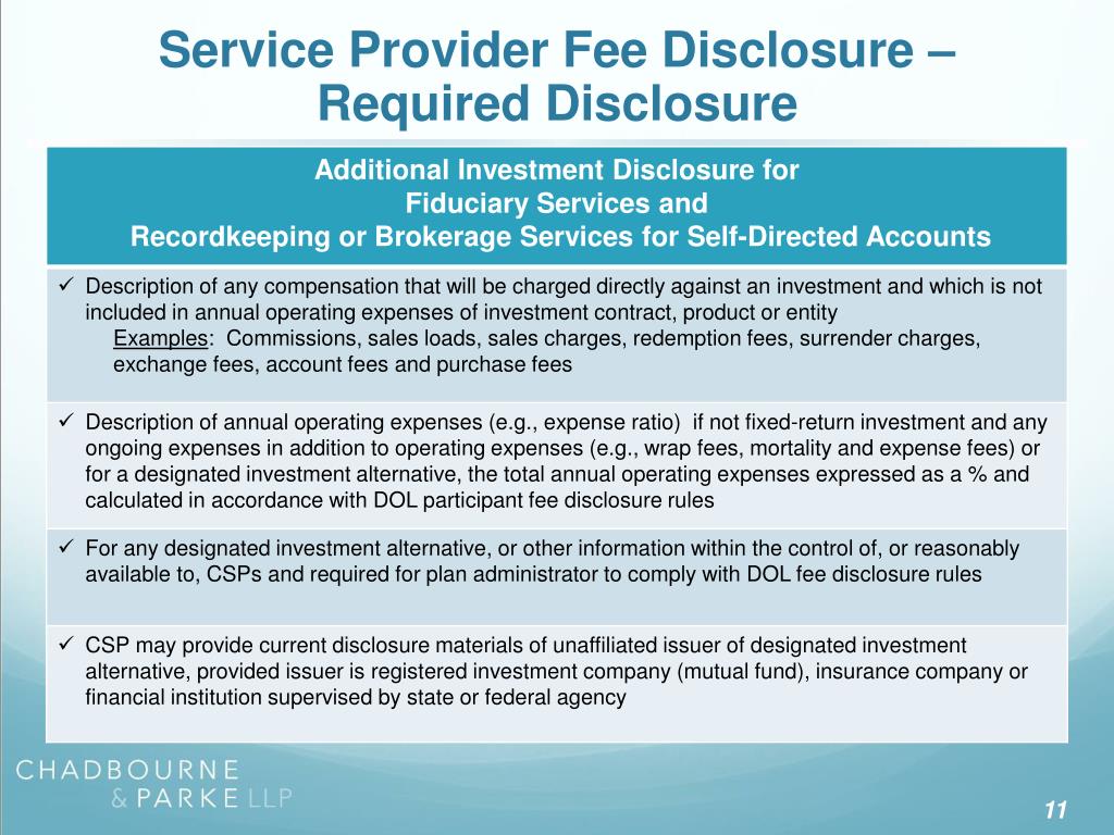 PPT - New Retirement Plan Fee Disclosure Requirements: What You Need to ...