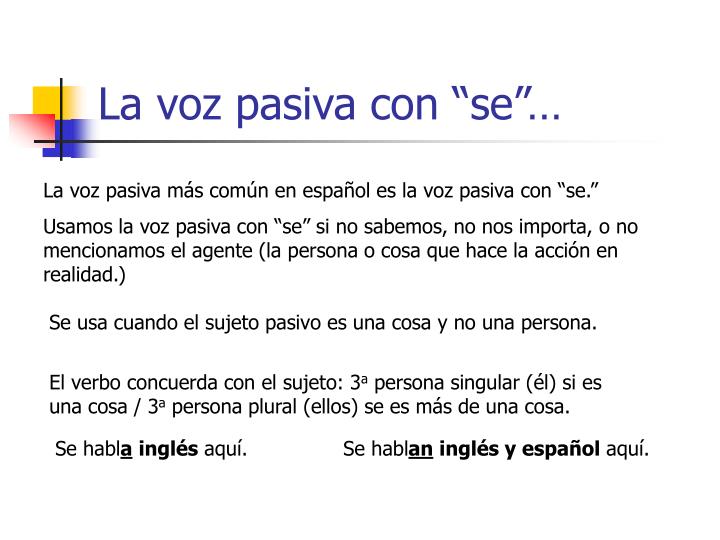 Ppt El Participio Pasado Y La Voz Pasiva Powerpoint Presentation Id855250