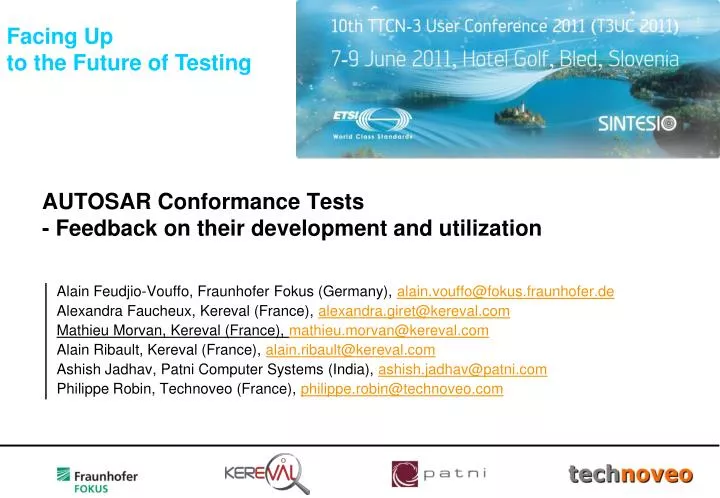 PPT - AUTOSAR Conformance Tests - Feedback on their development and ...