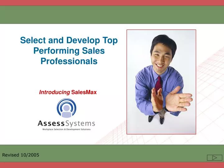 PPT - Select and Develop Top Performing Sales Professionals PowerPoint ...