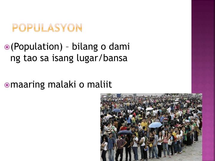 PPT - Populasyon PowerPoint Presentation - ID:856623