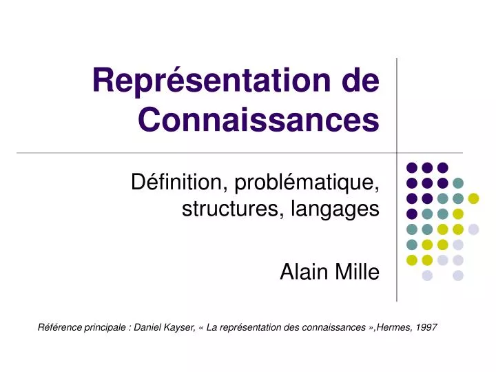 PPT - Représentation de Connaissances PowerPoint Presentation, free ...