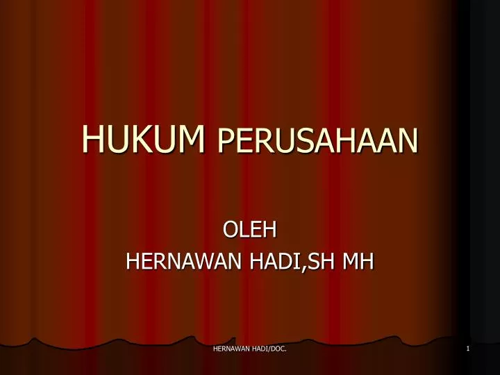 PPT - HUKUM PERUSAHAAN PowerPoint Presentation, free download - ID:858838