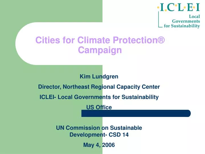 PPT - Cities for Climate Protection ® Campaign PowerPoint Presentation ...