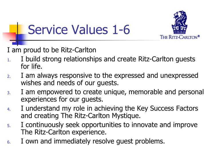 PPT - The Ritz Carlton Legendary Service from a Legendary Culture with ...