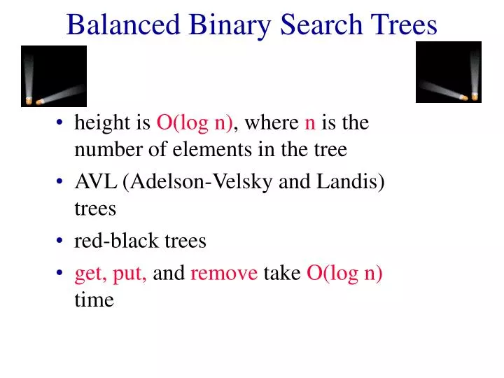 PPT - Balanced Binary Search Trees PowerPoint Presentation, free ...
