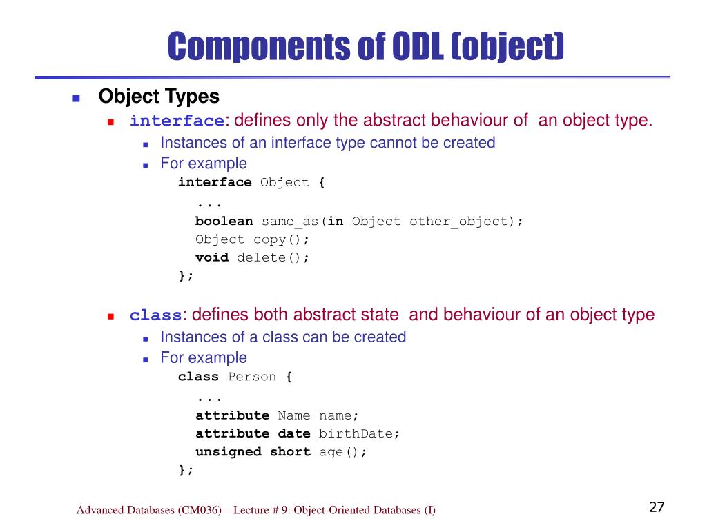 Ppt Object Oriented Database Design Using Uml And Odmg Powerpoint Presentation Id862944