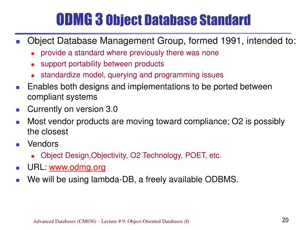 Ppt Object Oriented Database Design Using Uml And Odmg Powerpoint Presentation Id862944