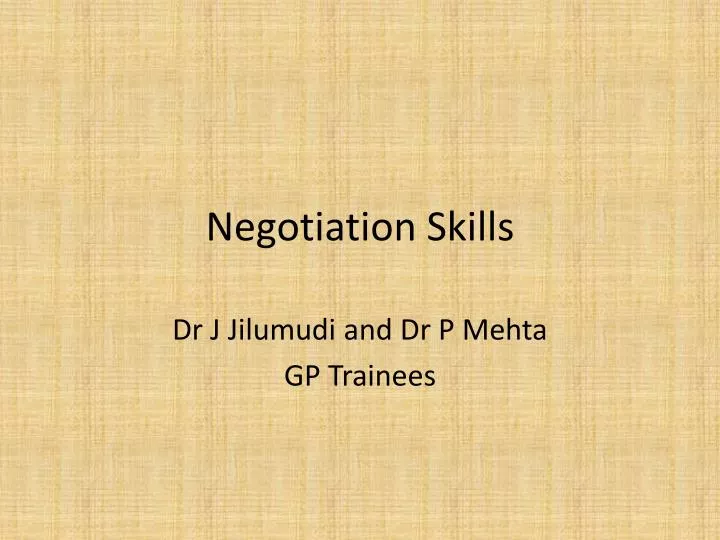 PPT - Negotiation Skills PowerPoint Presentation, free download - ID:863266