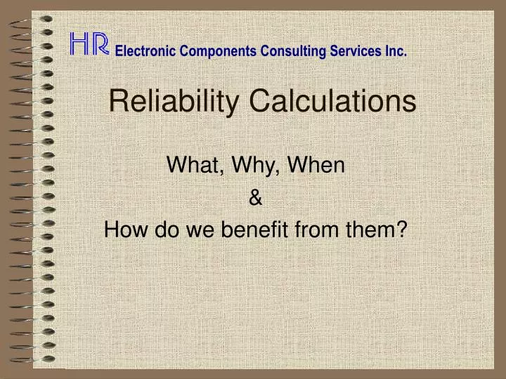 PPT - Reliability Calculations PowerPoint Presentation, free download ...
