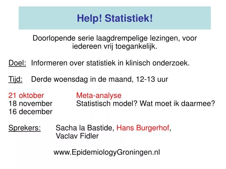 PPT - Help! Statistiek! PowerPoint Presentation, free download - ID:865062