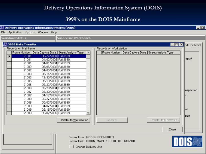 PPT - Delivery Operations Information System (DOIS) PowerPoint ...