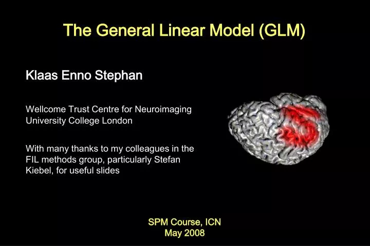 PPT - The General Linear Model (GLM) PowerPoint Presentation, free ...
