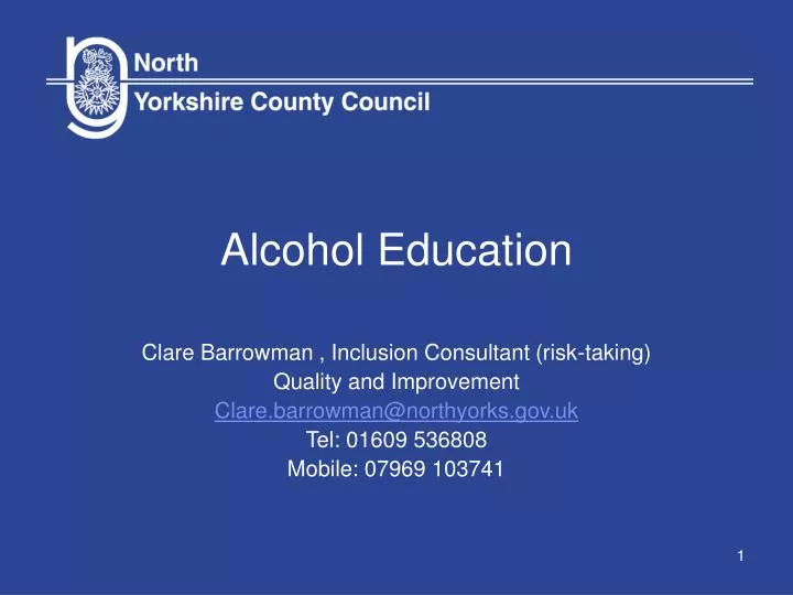 PPT - Alcohol Education PowerPoint Presentation, free download - ID:865964