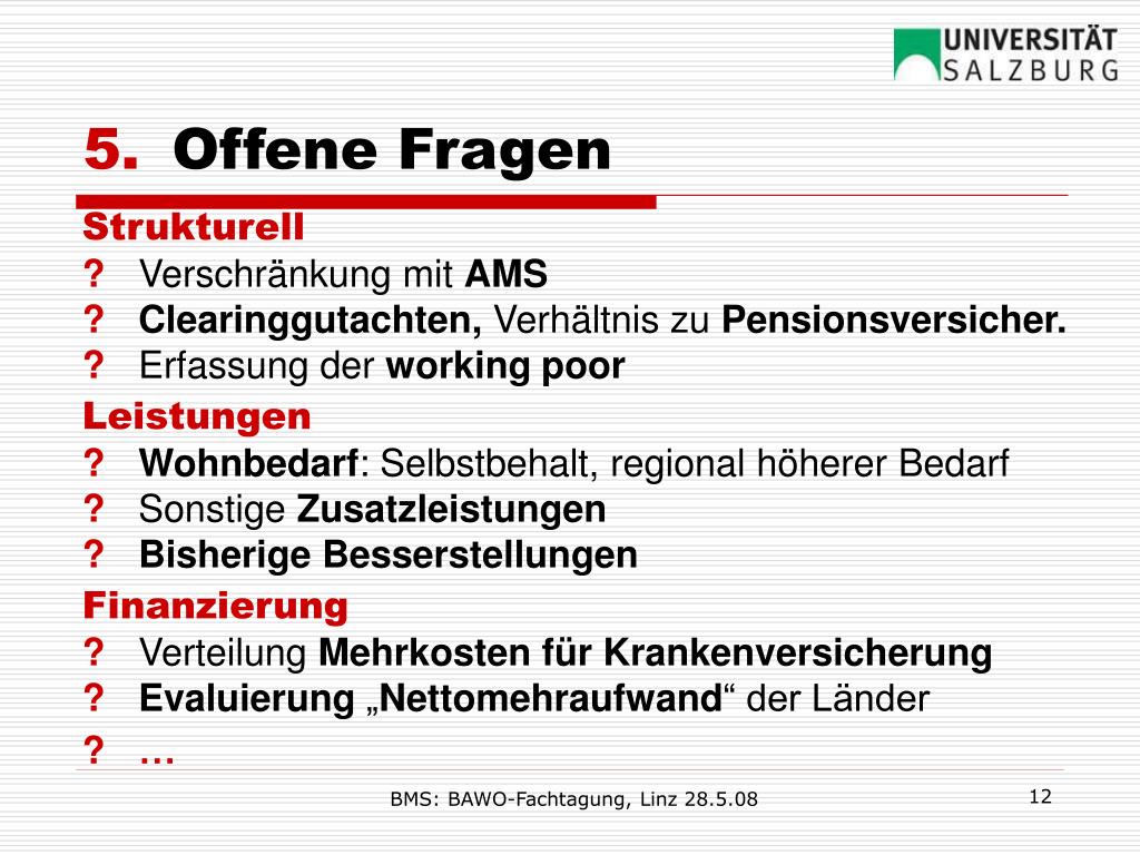 PPT - Bedarfsorientierte Mindestsicherung Aktueller Stand, offene ...